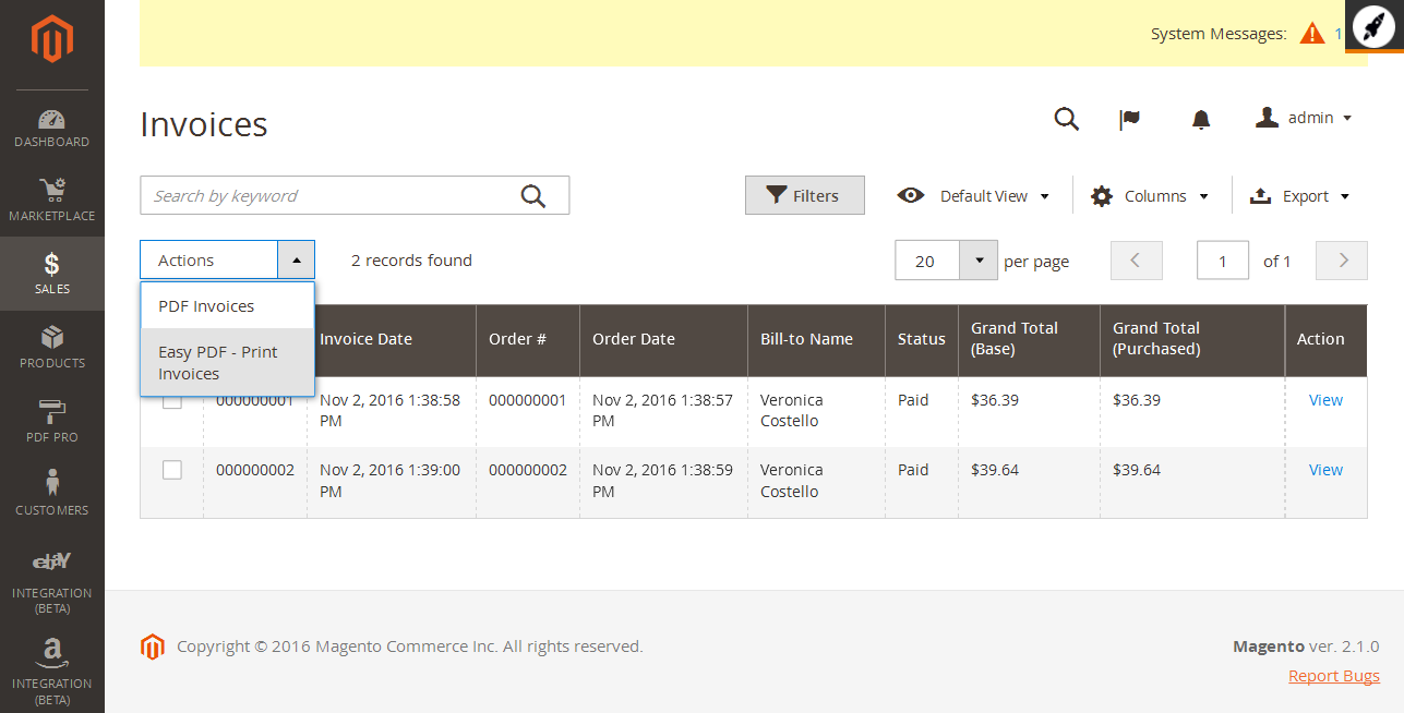 PDF Invoice Pro Magento 2 Extension | Magento2 PDF