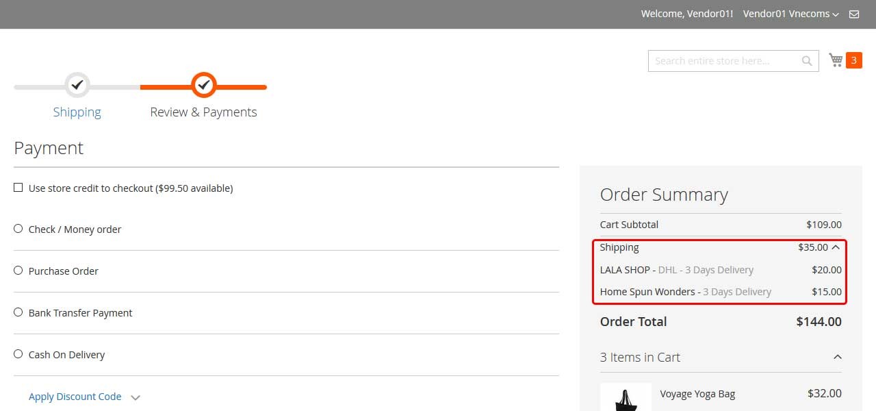Vendor FedEx Shipping - Magento2 Multiple Vendor Extension