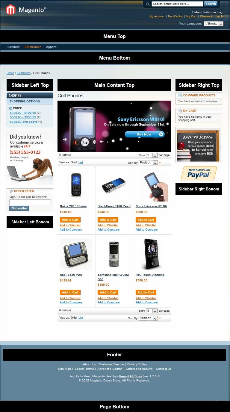V-Blocks - Magento Extension, Magento Frontend app extension