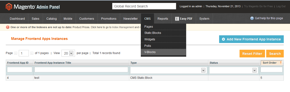 V-Blocks - Magento Extension, Magento Frontend app extension