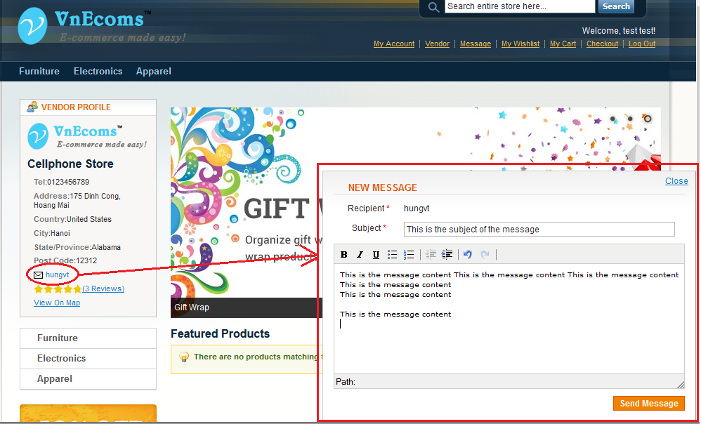 Message System for Magento Marketplace Extension, Magento Multiple Vendors Extension