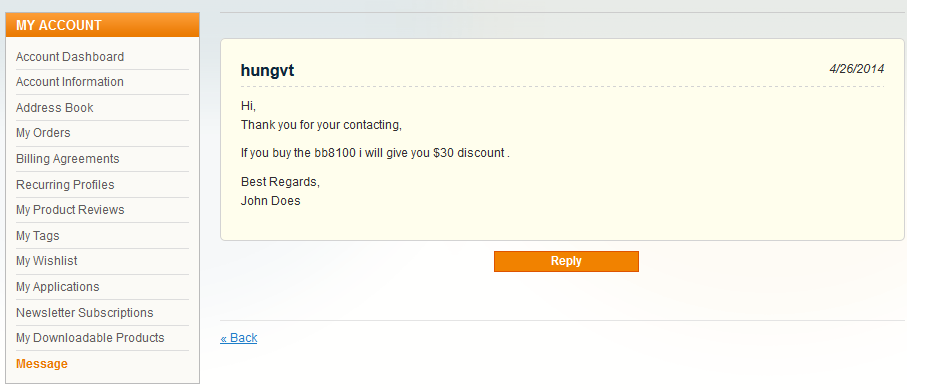 Message System for Magento Marketplace Extension, Magento Multiple Vendors Extension
