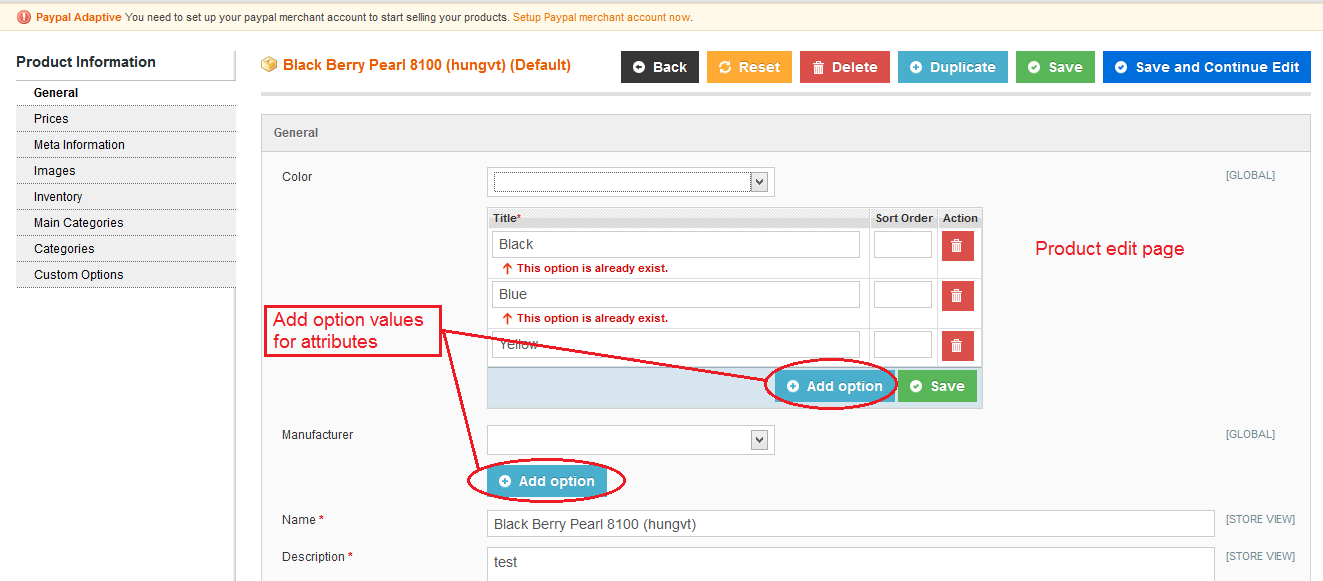 Vendor Attribute Options plugin - Multiple Vendor Extension