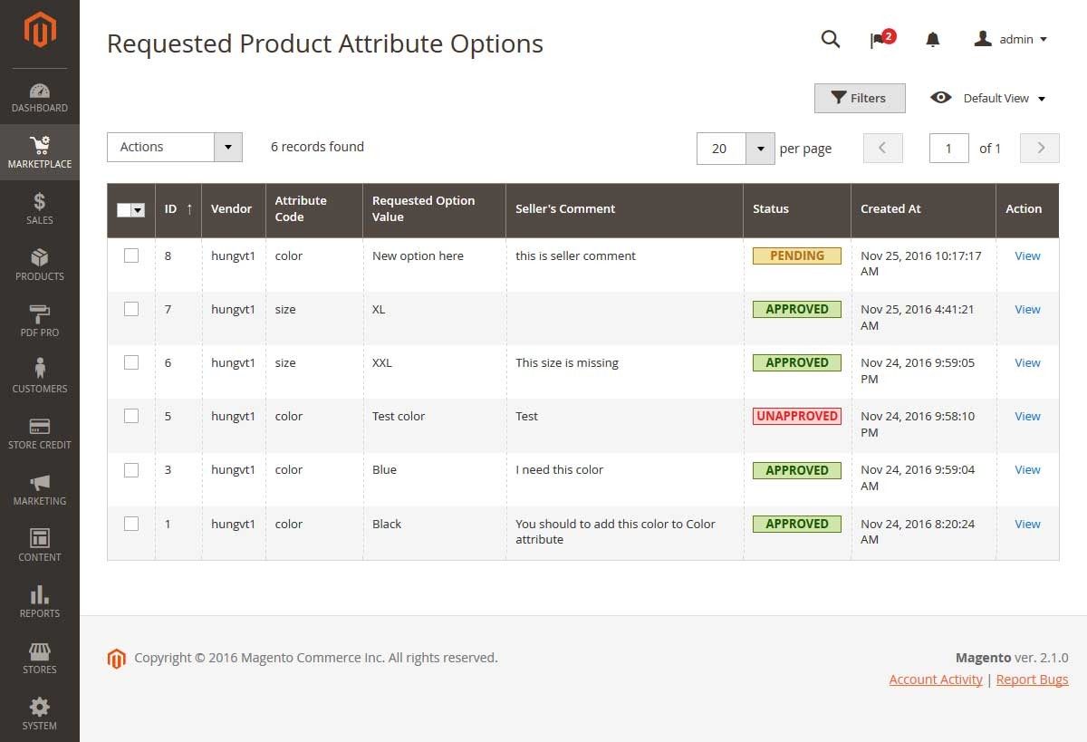 Vendor Attribute Option for Magento2 Marketplace Extension, Product Attribute Option