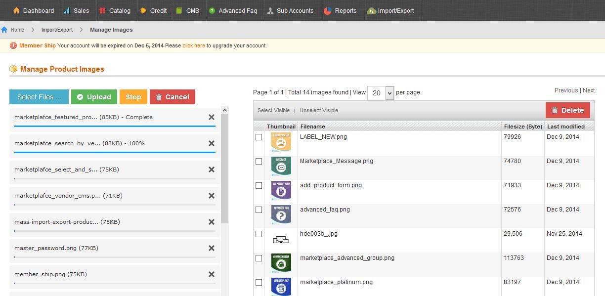 Mass Import/Export Products - Multiple Vendor Extension