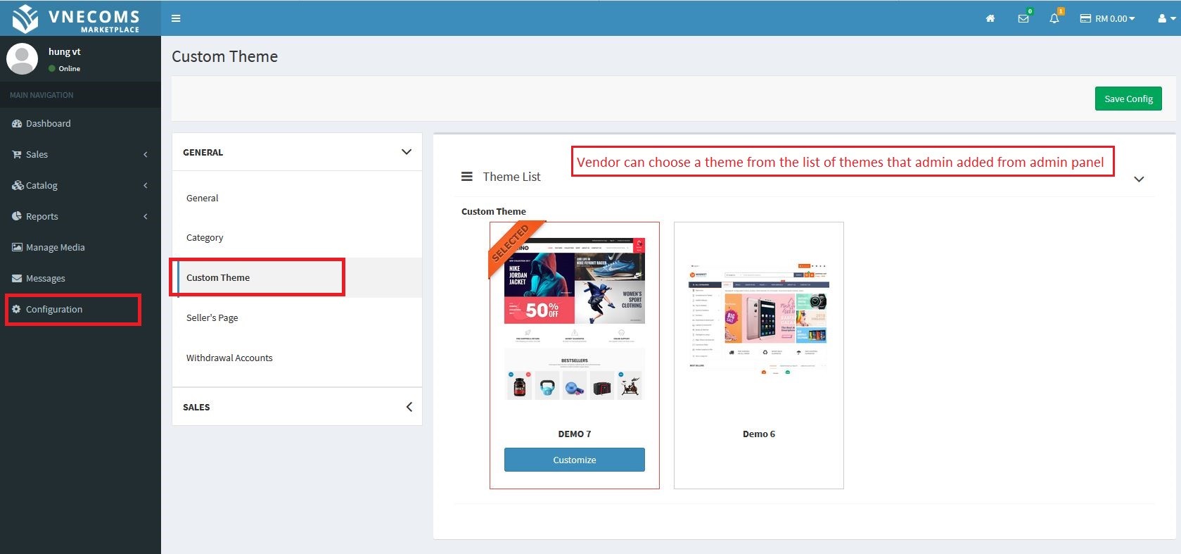 Vendor Theme Changer - Magento2 Custom Theme For Vendor
