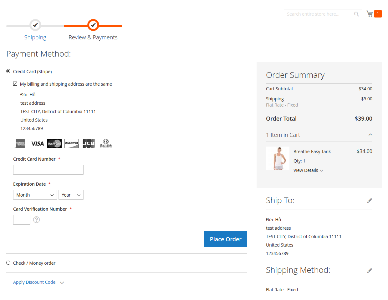 Stripe Payment Gateway - Magento2 Payment Extension